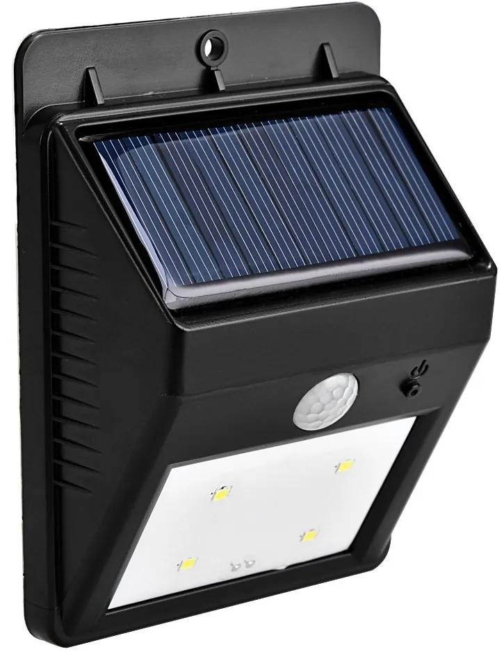 Venkovní LED svítilna se solárním panelem a senzorem pohybu