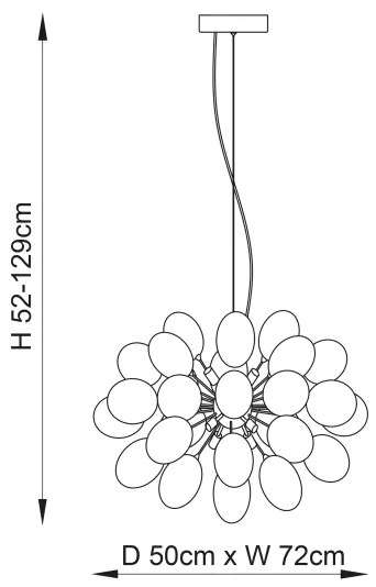 Endon 80124 - Lustr na lanku INFINITY 8xG9/28W/230V černá/kouřová