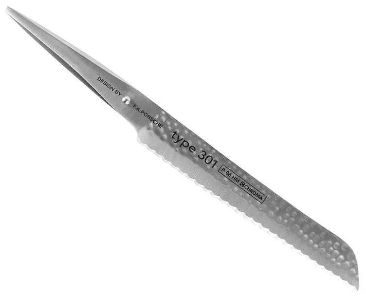 P-06HM Type 301 Hammered Nůž na chléb 20,9cm CHROMA