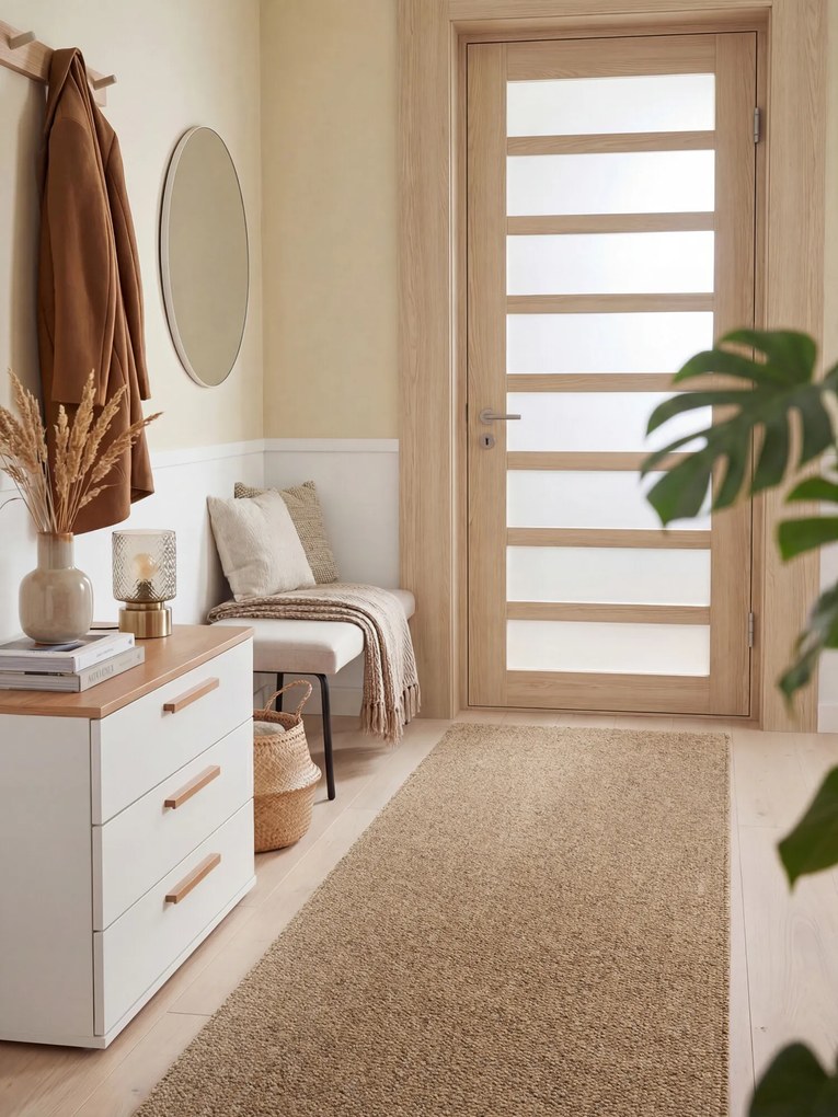 ELLE Decoration, Běhoun Wolly Ultra 106227 Caramel z kolekce Elle, 80x240, hnědá, ložnice