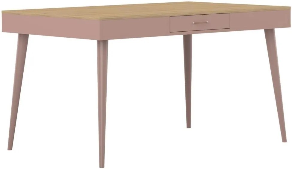 Jídelní stůl SYMBIOSIS Horizon 134x85 cm, růžová