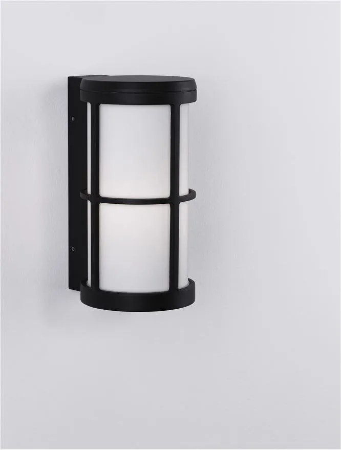 NV 9002851 Venkovní nástěnné svítidlo STONE černý hliník a akryl E27 1x12W 220-240V IP54 bez žárovky - NOVA LUCE