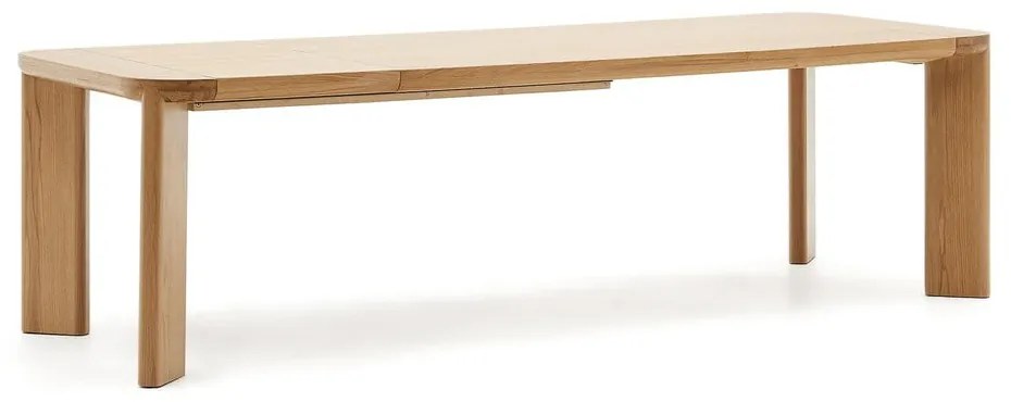 Rozkládací jídelní stůl s deskou v dubovém dekoru v přírodní barvě 100x200 cm Jondal – Kave Home