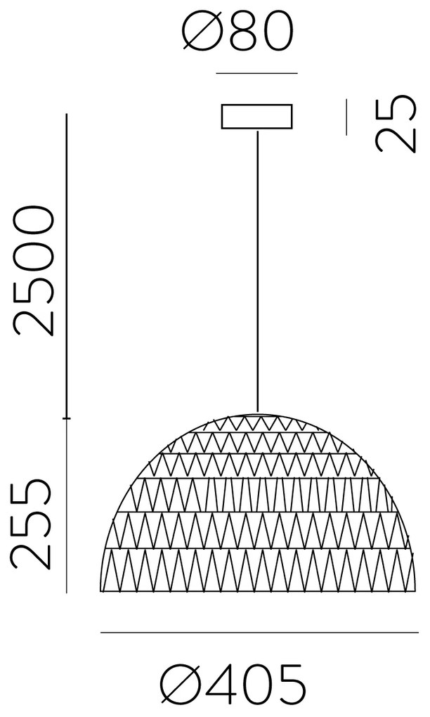 ACB Iluminacion Závěsné svítidlo EVENS, ⌀ 40 cm, 1xE27 15W Barva montury: Bílá