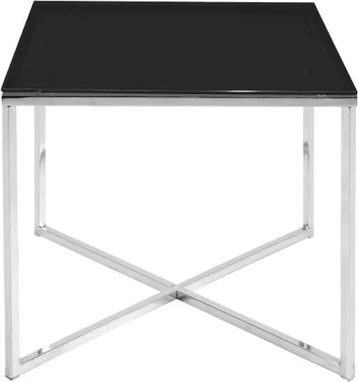 Černý odkládací stolek Actona Cross, 50 x 45 cm