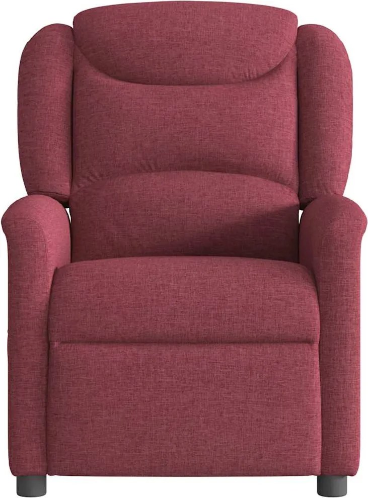 Elektrické masážní polohovací křeslo vínové textil 3303187