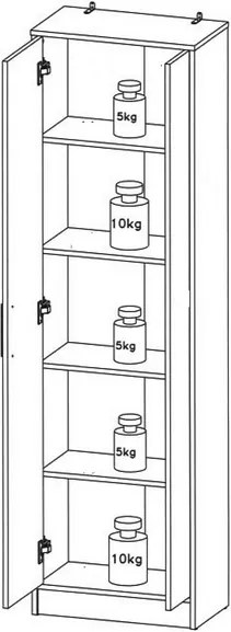 Skříň Sofie, dub sonoma/bílá