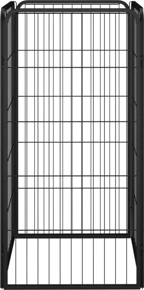 vidaXL Ohrádka pro psy 4 panely černá 50 x 100 cm práškovaná ocel [171793]