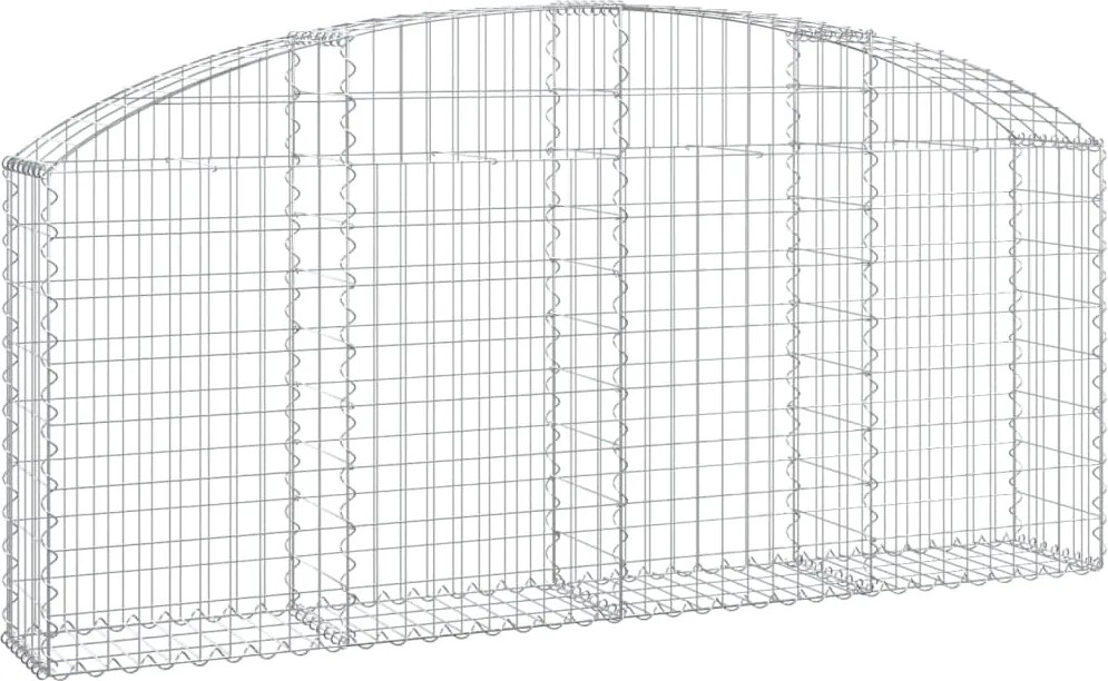 Klenutý gabionový koš 200 x 30 x 80/100 cm pozinkované železo 153464