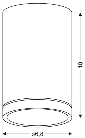 Stropní svítidlo TUBA GU10/15W/230V