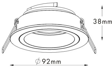 Zápustné svítidlo Chuck DL 92700 černé Zuma Line