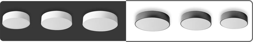 Toolight - Stropní svítidlo 30 cm kulaté 3xE27 60W app641-2c, bílá, OSW-00089