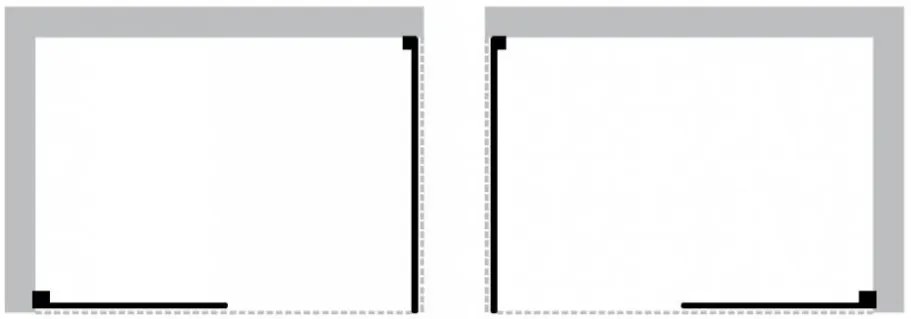 BESCO Walk-in sprchová zástěna EXCEA BARVA rámu - Černá, Rozměr A - 100 cm, Rozměr B - 90 cm, Rozměr C - 190 cm, Směr zavírání - Univerzální Levé / Pravé, Výplň - Čiré bezpečnostní sklo - 8 mm BCEXCEA9010