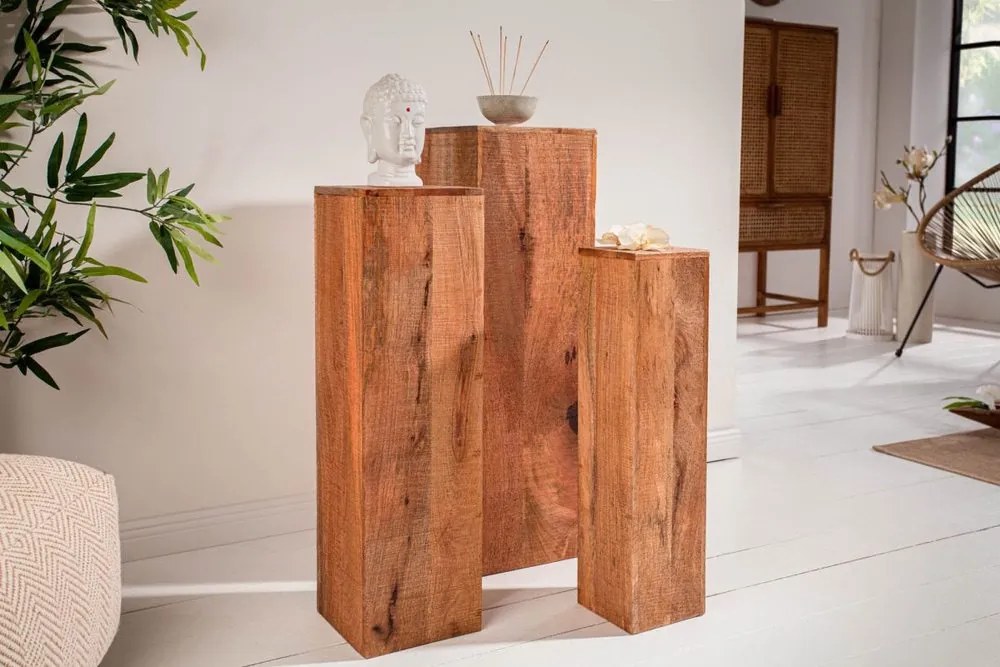 Dekorativní sloup Timber mango - set 3 ks