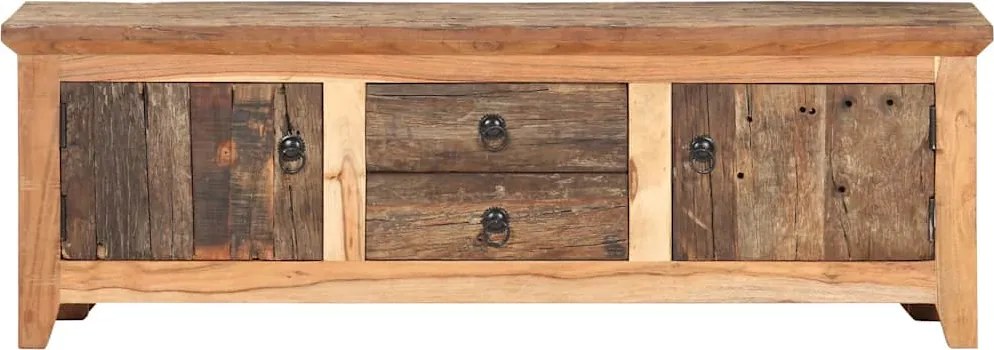 TV stolek 120 x 30 x 40 cm masivní akácie a recyklované dřevo 320380