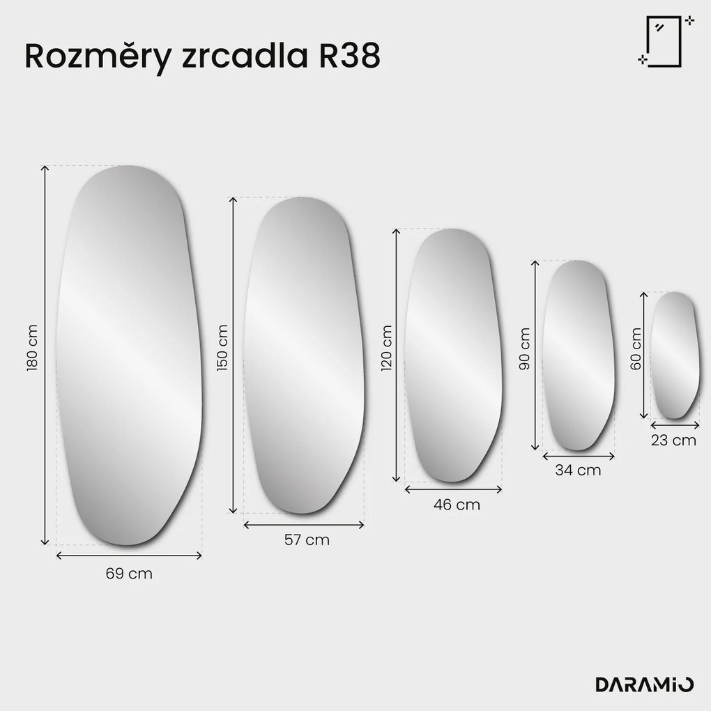 Antické zrcadlo s patinou Pure R38