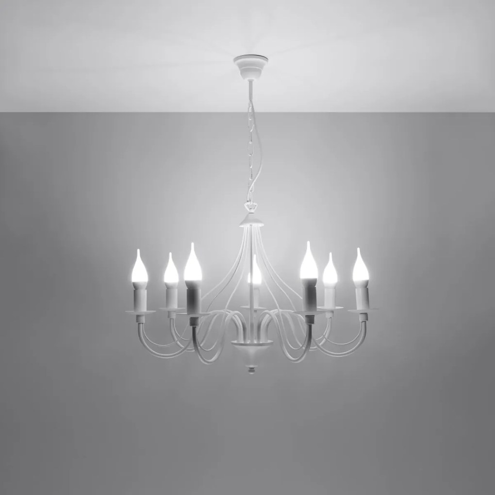 Sollux Lighting Lustr MINERWA 7 bílý