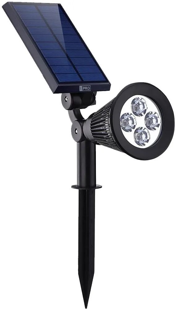 Ledsolar 4 solární venkovní světlo svítidlo do země, 4 led, bezdrátové, ipro, 1w, studená