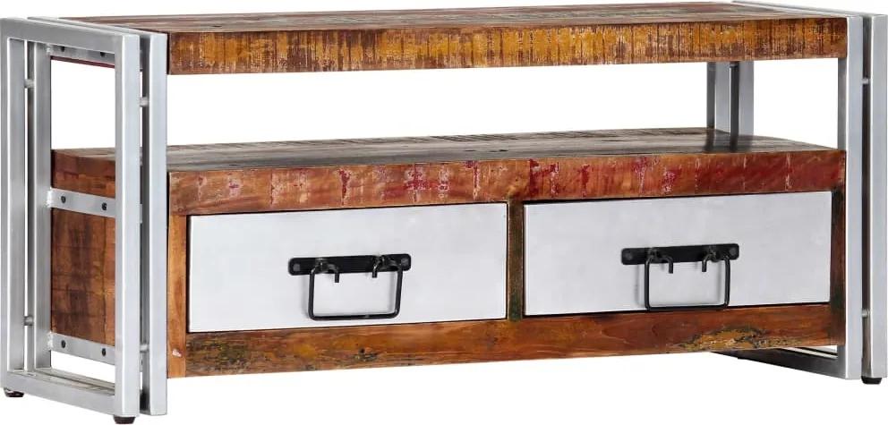 vidaXL TV stolek 90 x 30 x 40 cm masivní recyklované dřevo [247819]