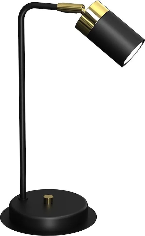 Stolní lampa Joker, 1x zlaté/černé kovové stínítko, b