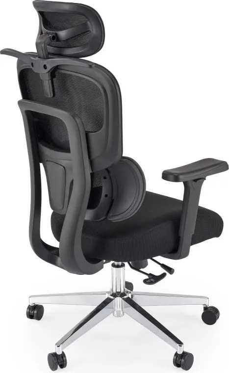 Kancelářská ergonomická židle BOOSTER — látka, černá