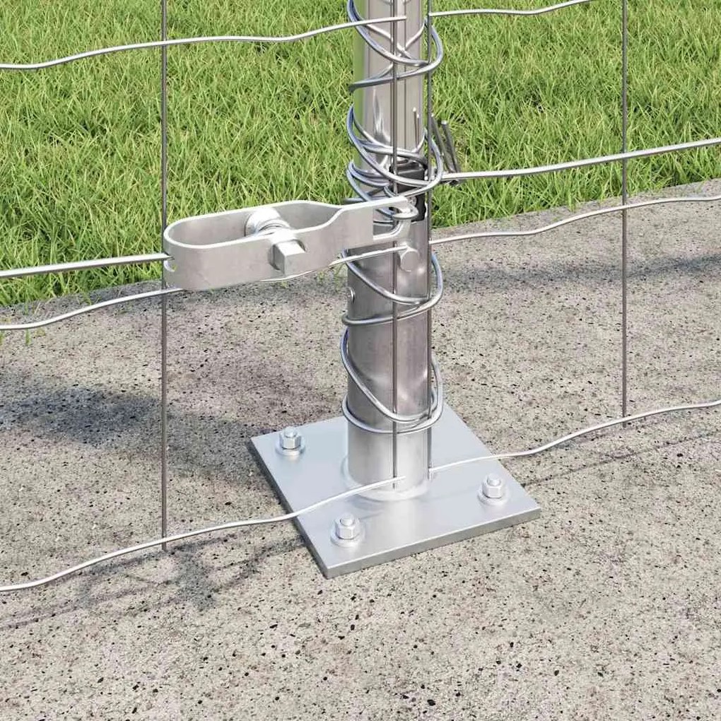 Zahradní euro plot s betonovým základem 10 x 1,5 m Stříbrná 3351019