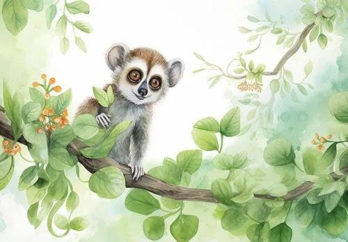 Postershop Fototapeta vliesová: For Children Animals Lemur - 312x219cm