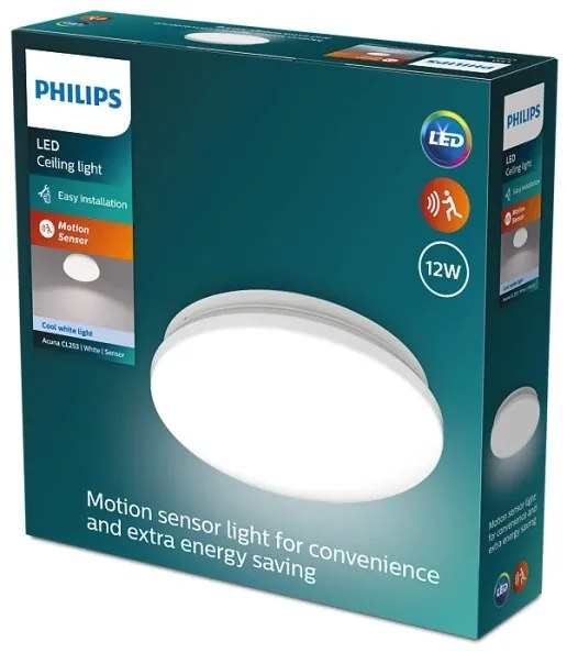 Philips - LED Stropní svítidlo se senzorem ACUNA LED/12W/230V 4000K