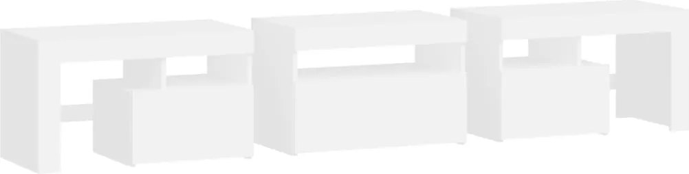 TV skříňka s LED osvětlením bílá 200x36,5x40 cm 3152810