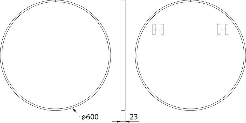 Sapho Sapho, NOTION SLIM kulaté zrcadlo v rámu, průměr 60cm, bílá mat, NT600W