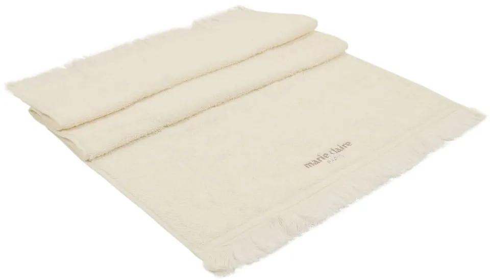 Krémový bavlněný ručník z kolekce Marie Calire Amy, 50 x 90 cm