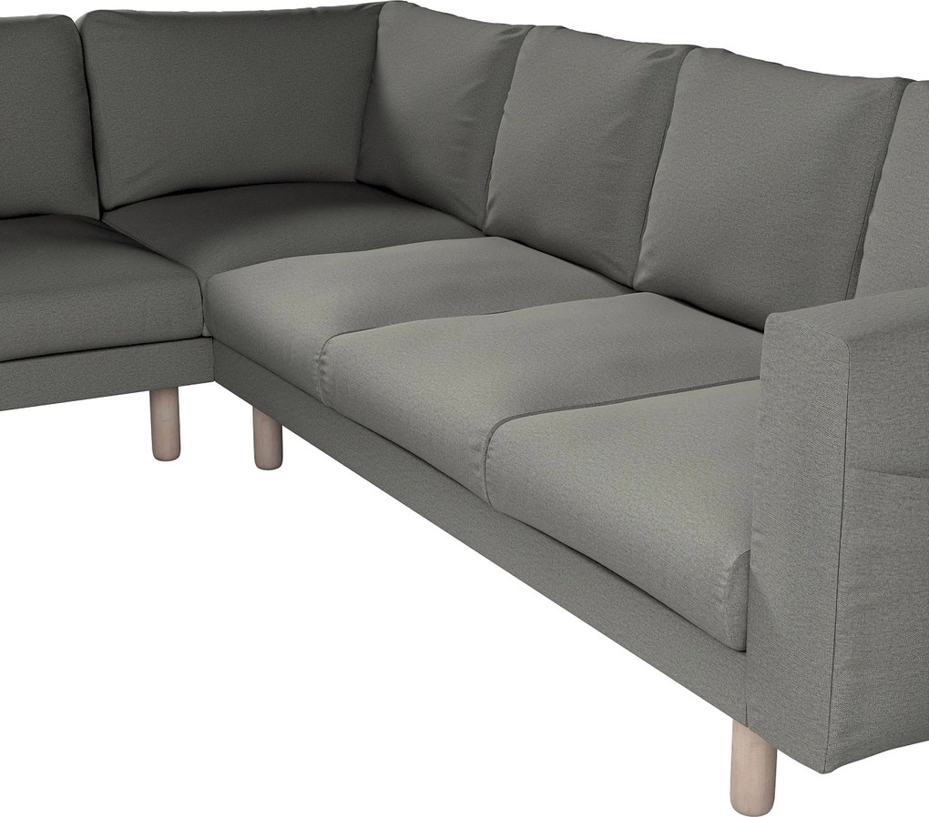 Potah na pohovku IKEA Norsborg rohová 5-místná barva šedá látka pletený vzor