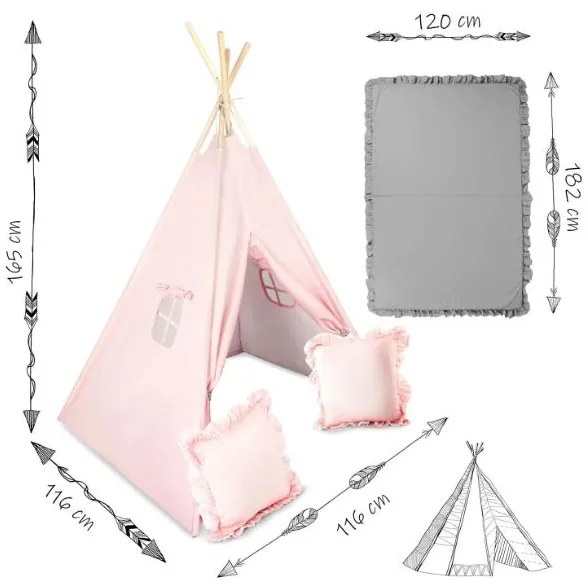 Ecotoys Teepee šedý