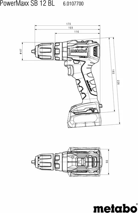 Metabo PowerMaxx SB 12 BL 601077500