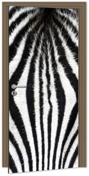 DL-060 Samolepicí fototapety na dveře Zebra | 95 x 210 cm