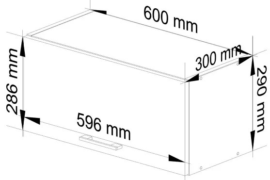 Horní kuchyňská skříňka OLIWIA W60OK bílá, lesk