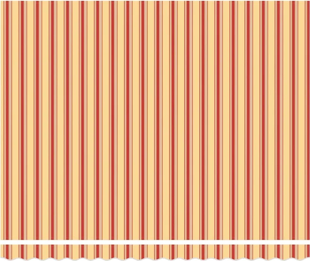 Stahovací markýza Žlutá a Červená 400 × 300 cm Textil a kov 3330539