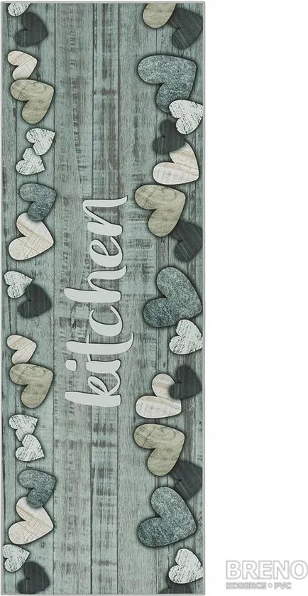 Breno Kusový koberec LUNA 105 grey, 60x180 cm, Šedá/Vícebarevné