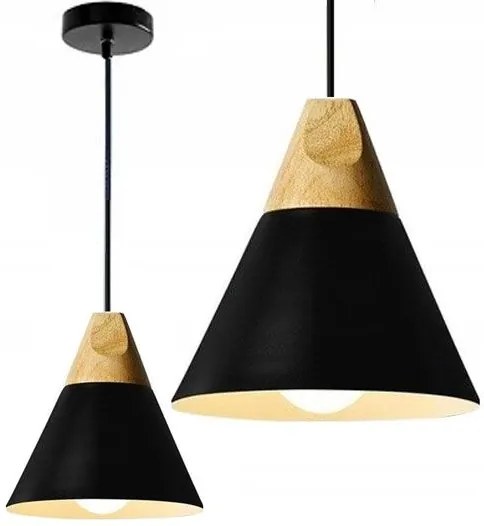 Toolight Toolight, závěsná lampa 1xE27 Scandi A, černá-hnědá, OSW-00146