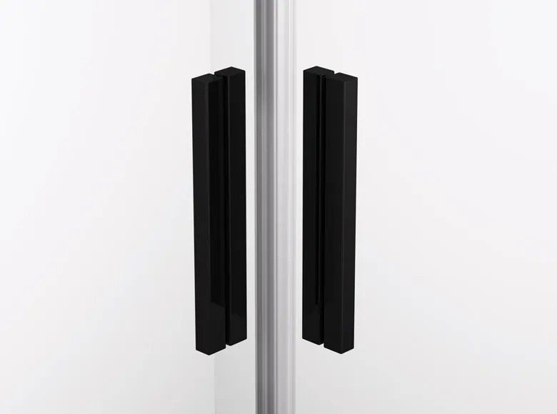 Sanswiss TOP-LINE TLSAC sprchový kout čtvercový 80x80 cm TLSAC0800607 Profil: Černá, Sklo: Hladké čiré, Rozměr: 80x80 cm