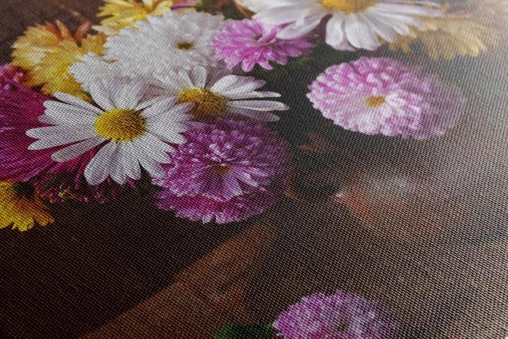 Obraz zátiší s podzimními chryzantémami Varianta: 90x60