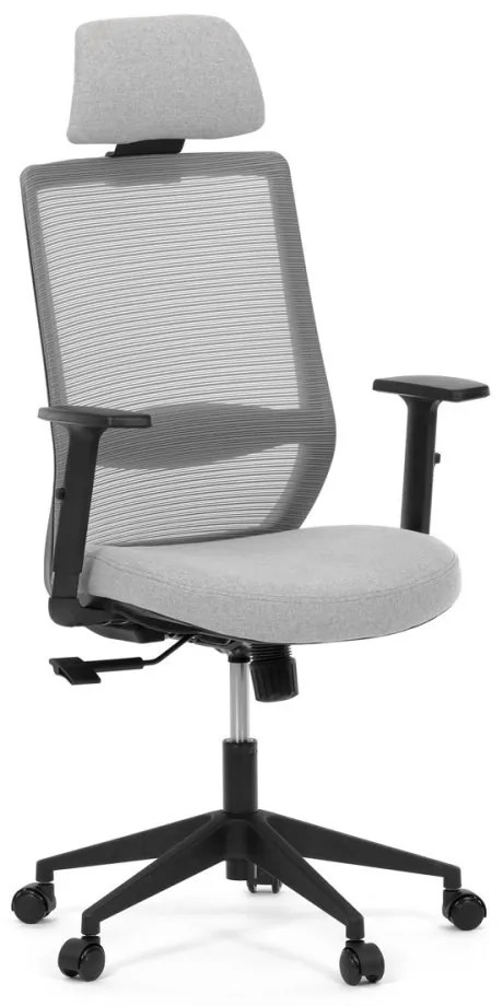 Kancelářská ergonomická židle SENA — síť / látka, černá / šedá