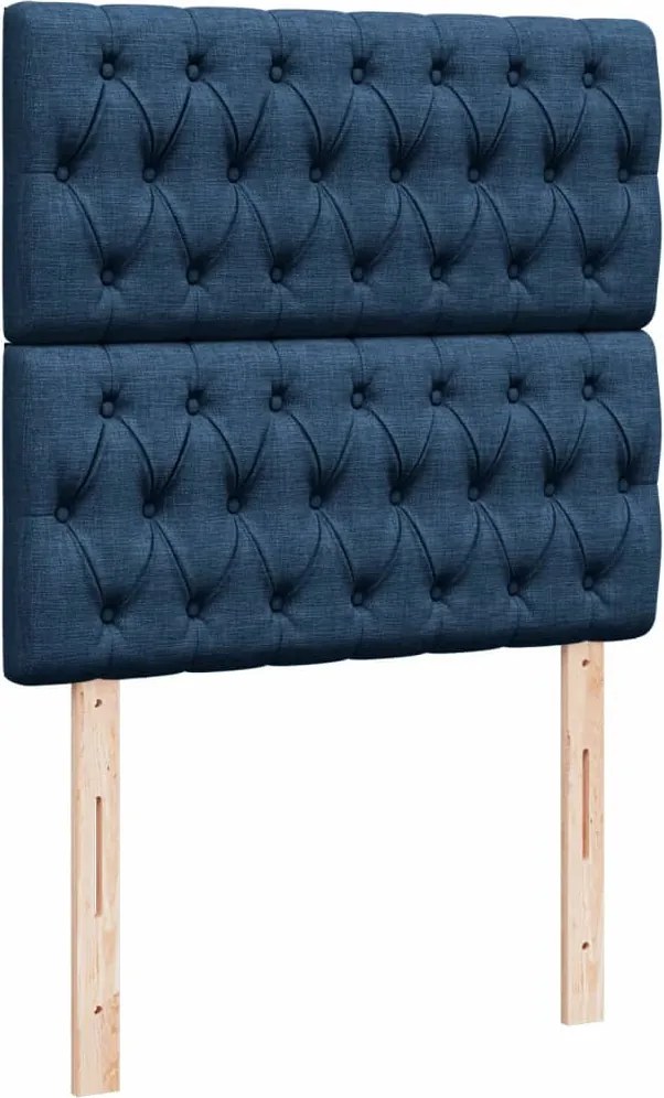 Box spring postel s matrací modrá 80x200 cm textil 3291120