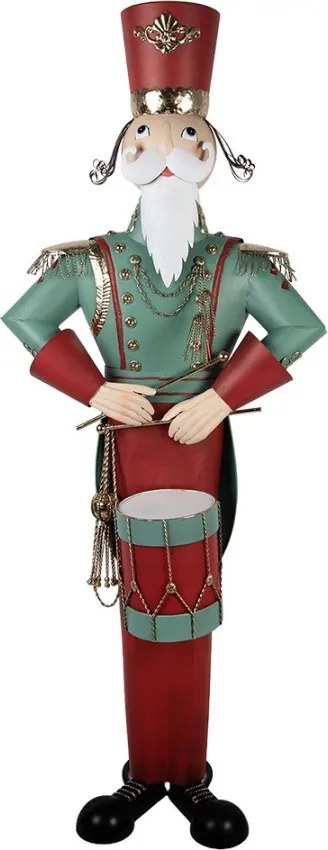 Kovová dekorace Louskáček Nutcracker v životní velikosti - 75*50*186 cm