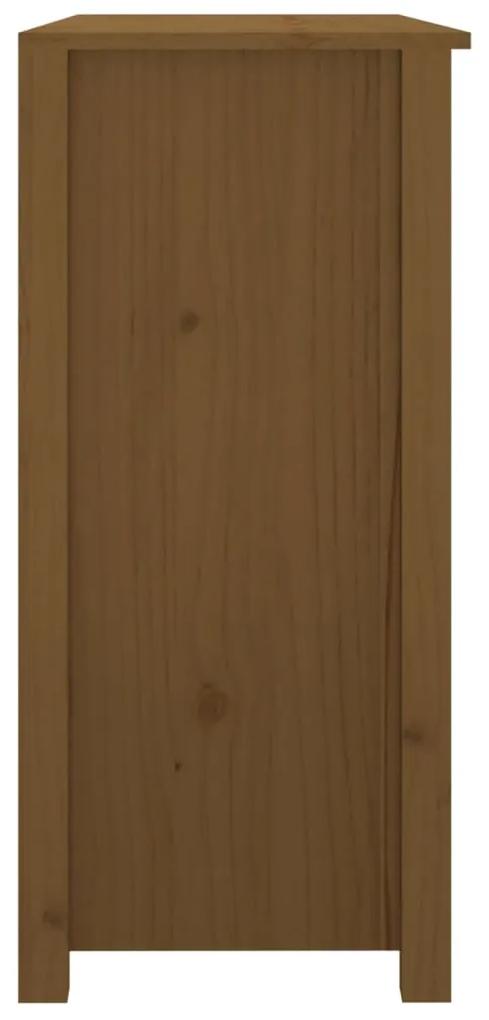 Příborník medově hnědý 100 x 35 x 74 cm masivní borové dřevo - Default Title