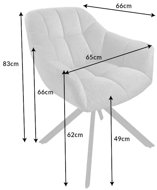 Designová otočná židle Vallerina tmavě šedá