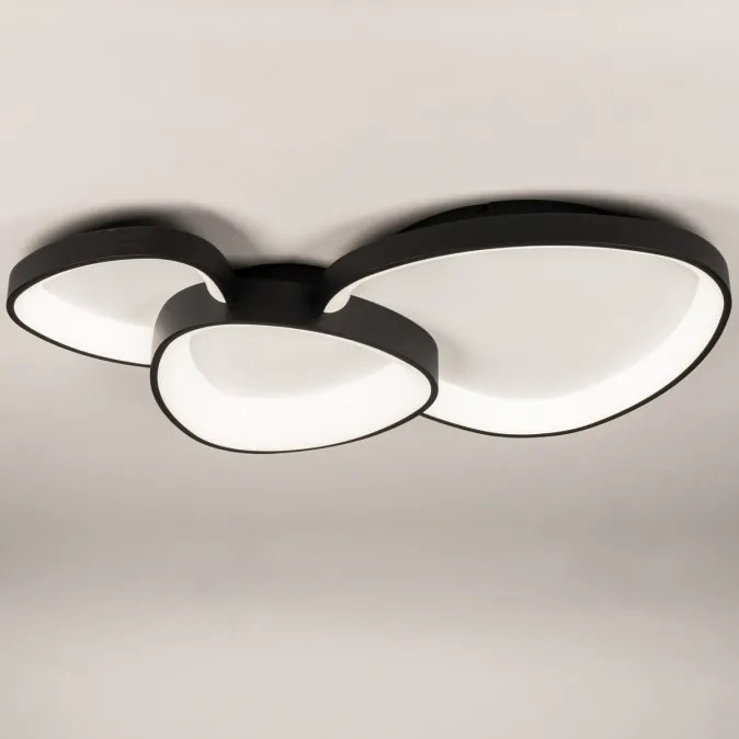 Stropní designové LED svítidlo Organic Black 90