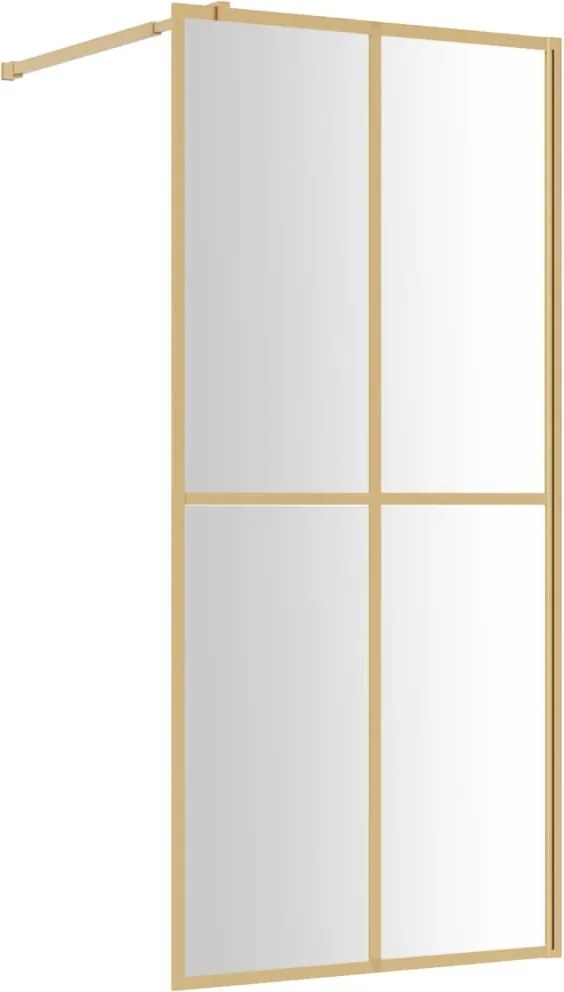 Zástěna do průchozí sprchy čiré ESG sklo zlatá 90 x 195 cm 154945