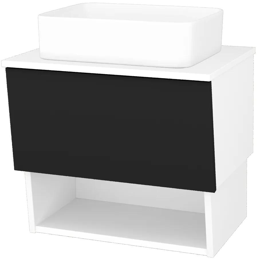 Dřevojas Koupelnová skříň INVENCE SZZO 65 (umyvadlo Joy) Varianta: L01 Bílá vysoký lesk / D20 Galaxy