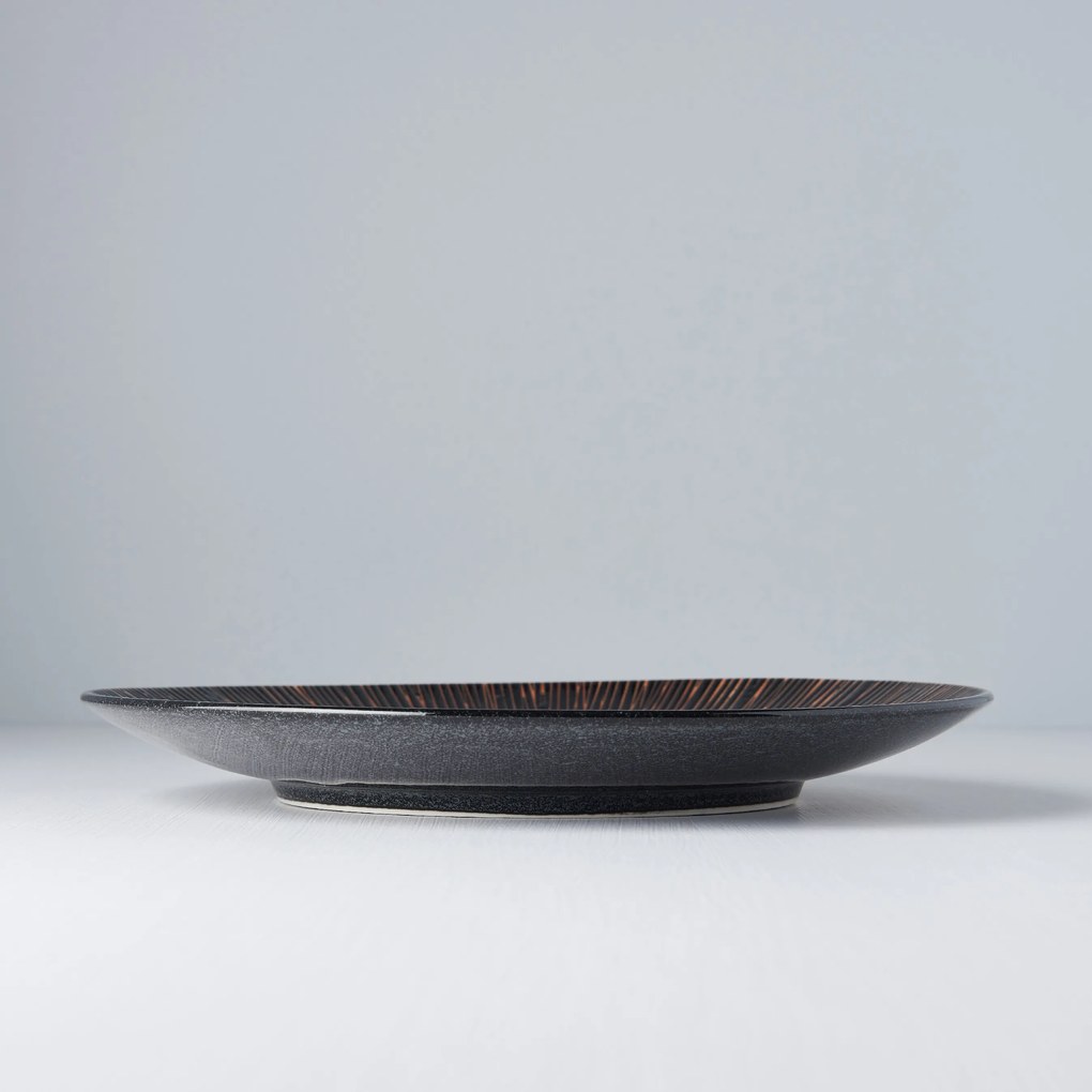 Made in Japan (MIJ) Bronze Converging Mělký Talíř 28,5 cm